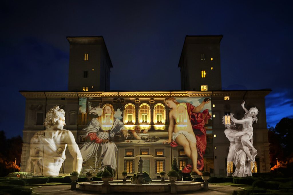 La galleria borghese di roma racconta la sua storia con un videomapping immersivo e interventi ...